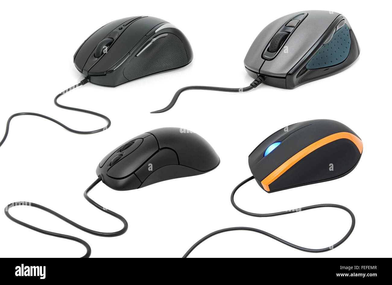 Computer mouse isolated on a white background. Set Stock Photo - Alamy