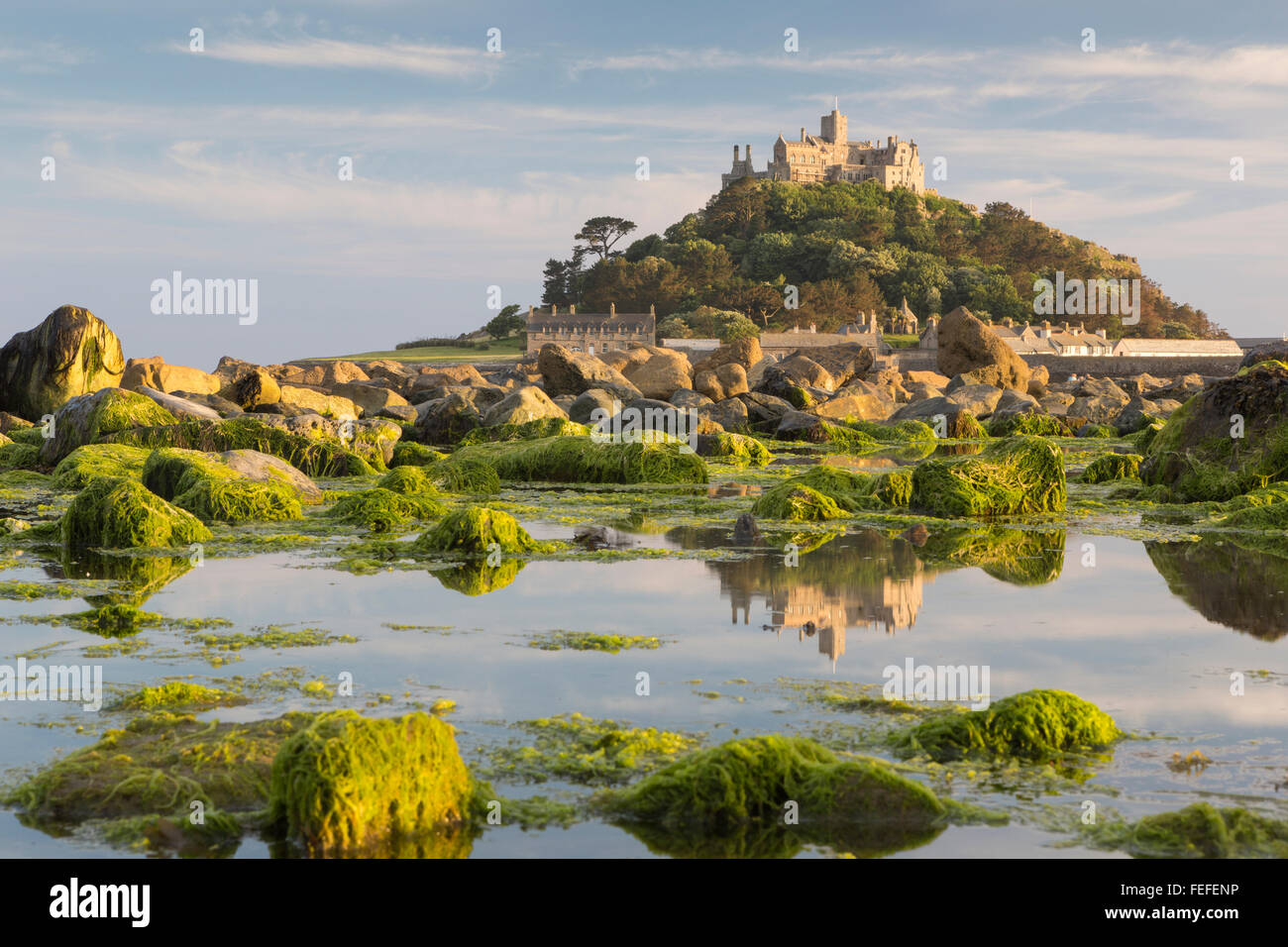 Clear calm evening at St Michael's Mount Stock Photo - Alamy