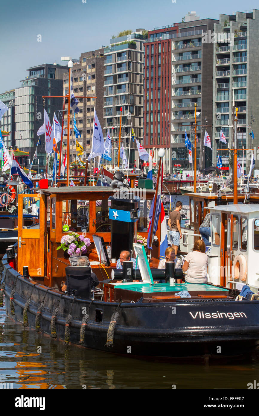 Dutch tug boat at SAIL 2015 Amsterdam Stock Photo - Alamy