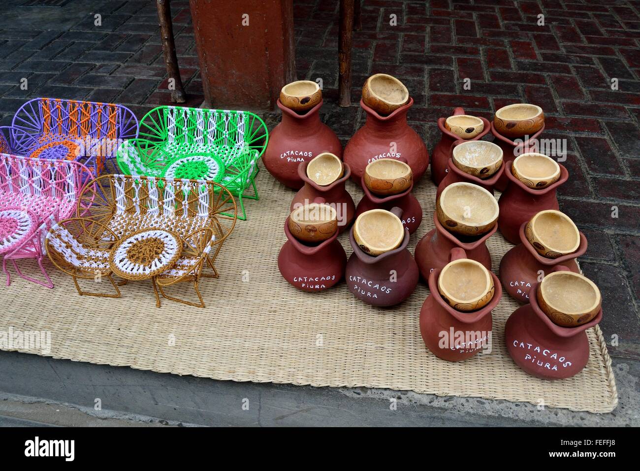 Chicha de Jora - Fermented corn - Typical cerarmic - Market in CATACAOS ...