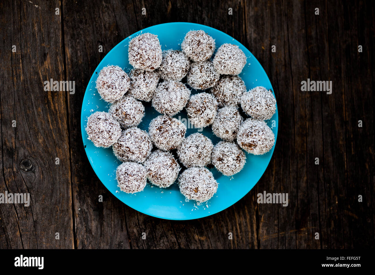 Raw vegan chocolate truffles Stock Photo - Alamy