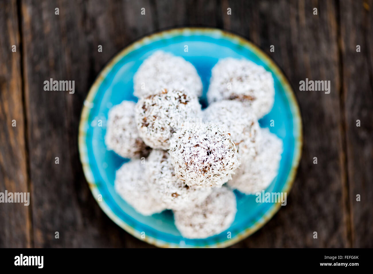 Raw vegan chocolate truffles Stock Photo - Alamy