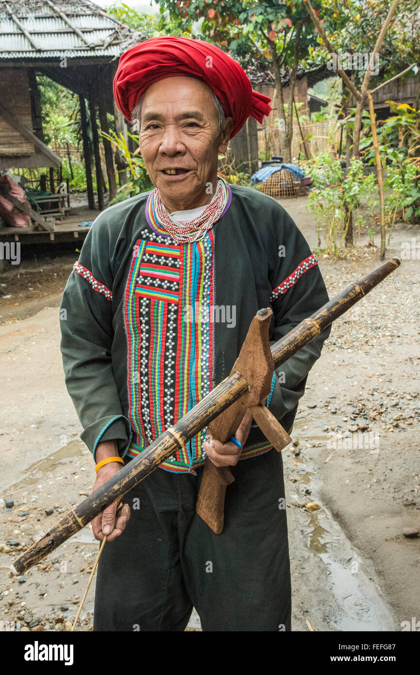 Hill Tribes of Northern Thailand Elder from the Lahu community Stock ...