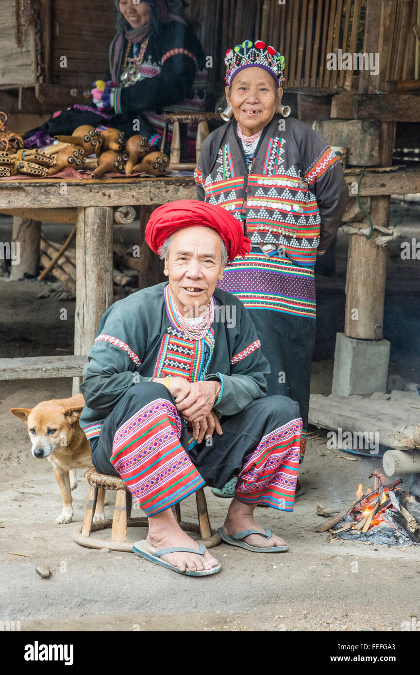 Hill Tribes of Northern Thailand Elders from the Lahu community Stock ...