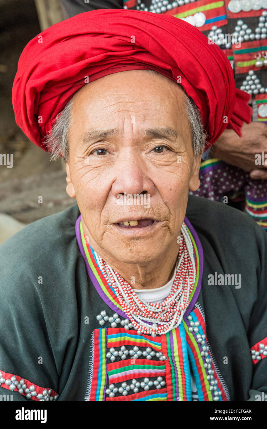 Hill Tribes of Northern Thailand Elder from the Lahu community Stock ...