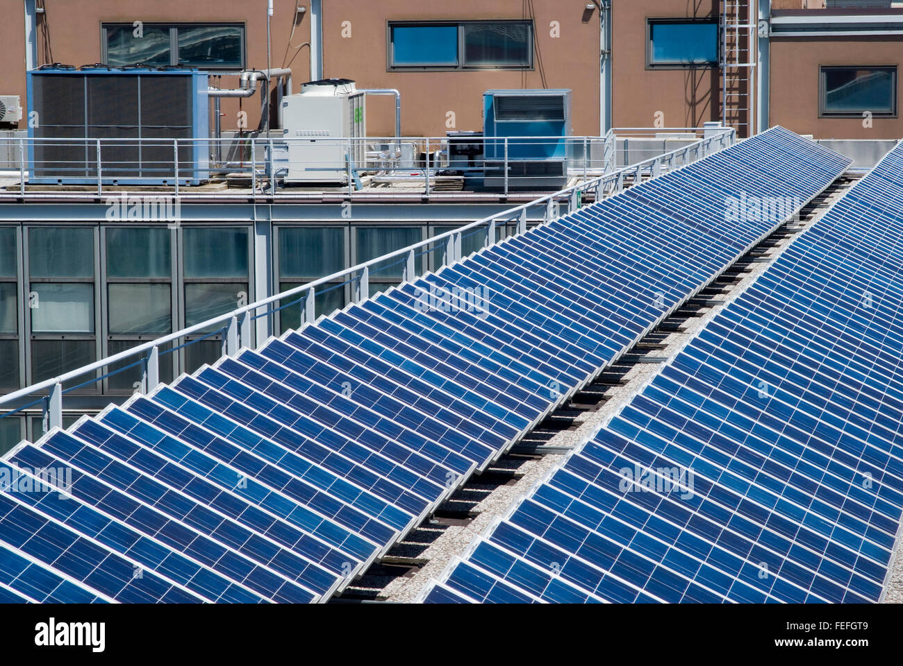 Solar panels at solar power plant Stock Photo - Alamy