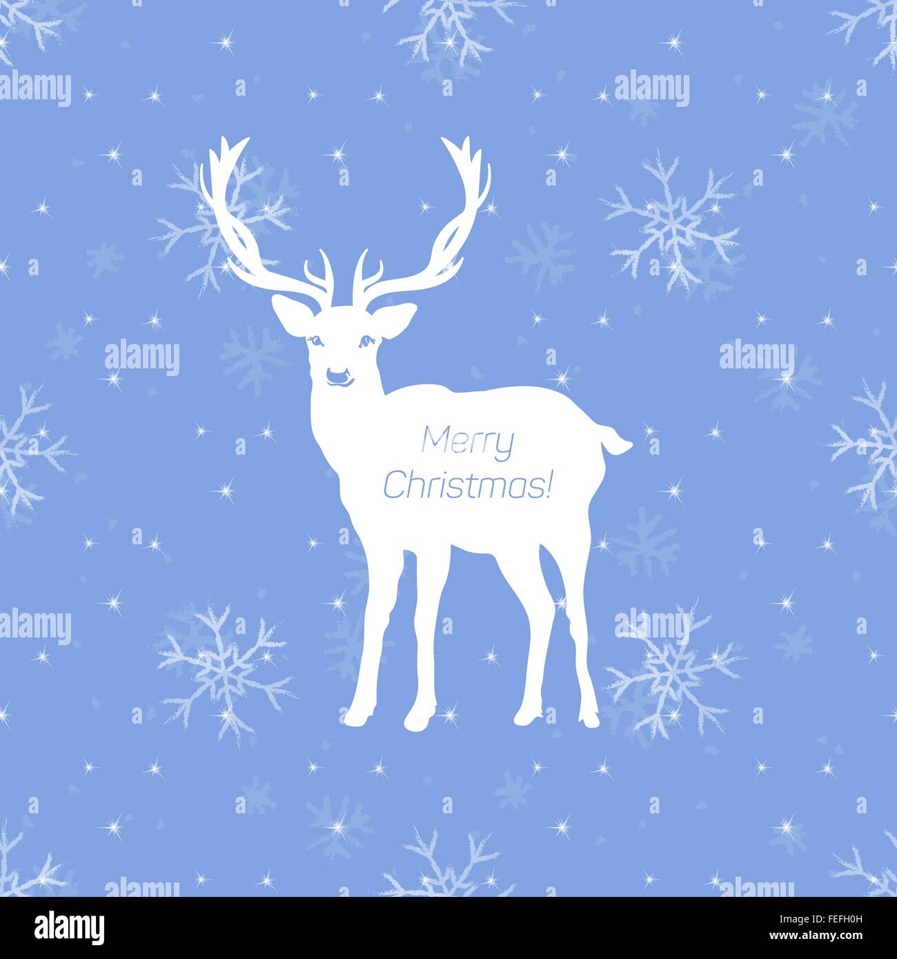 Reindeer standing on snow Stock Vector Images - Alamy