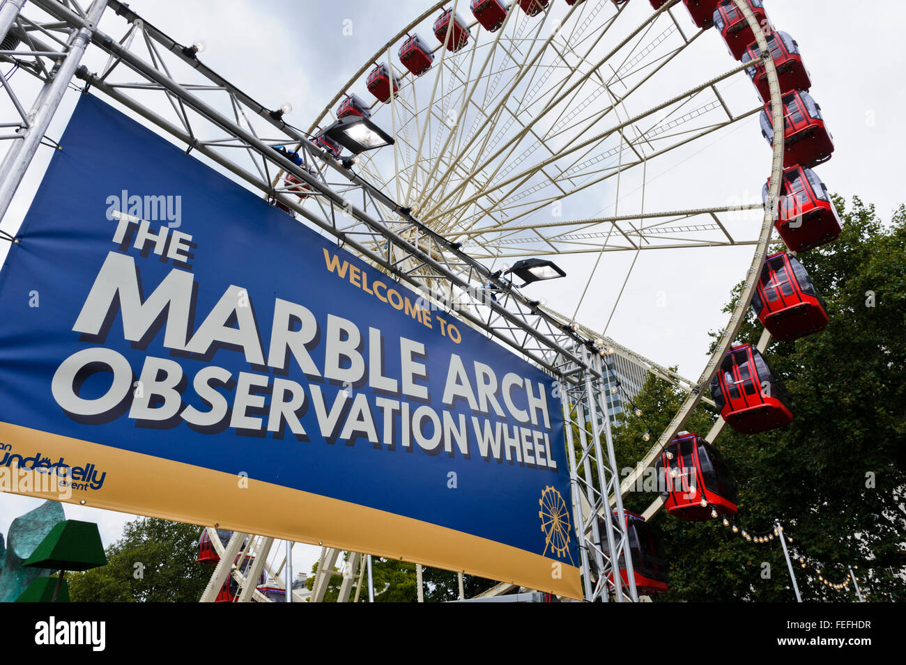 A big wheel at the funfair in Marble Arch, London, United Kingdom Stock ...