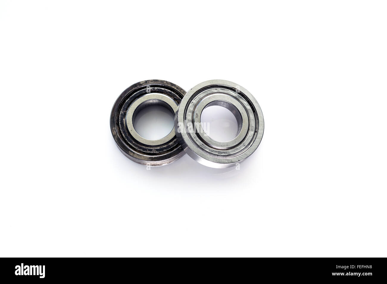 Bearings for parts of industrial machines on white background Stock ...