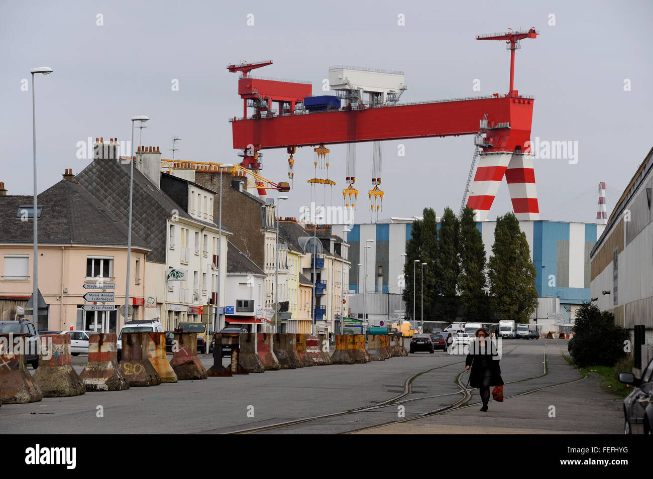 Shipyards of Chantiers de l'Atlantique,STX,Saint-Nazaire,Loire ...