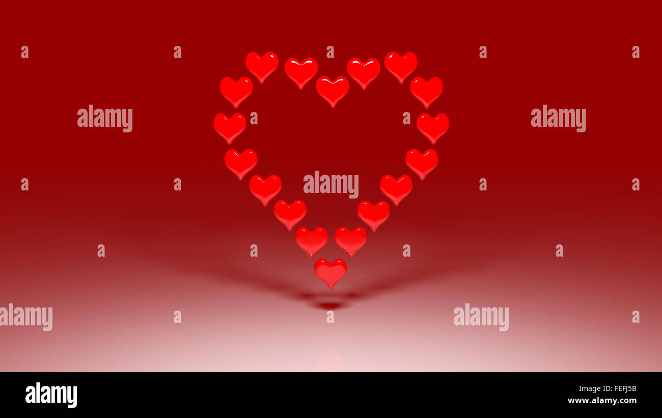 Many small hearts make one big heart Stock Photo - Alamy
