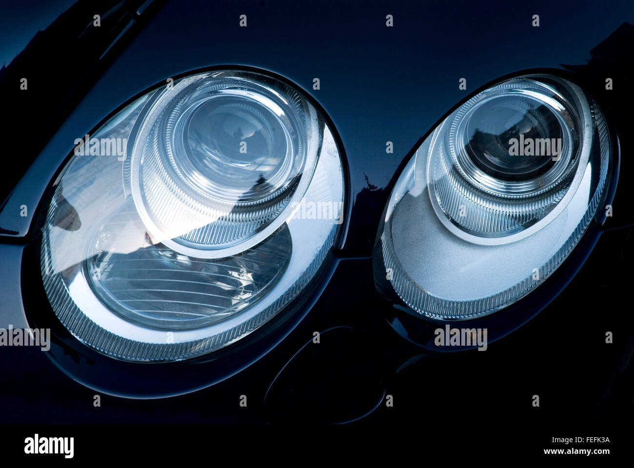 Close up detail of the elegantly designed headlights Stock Photo - Alamy
