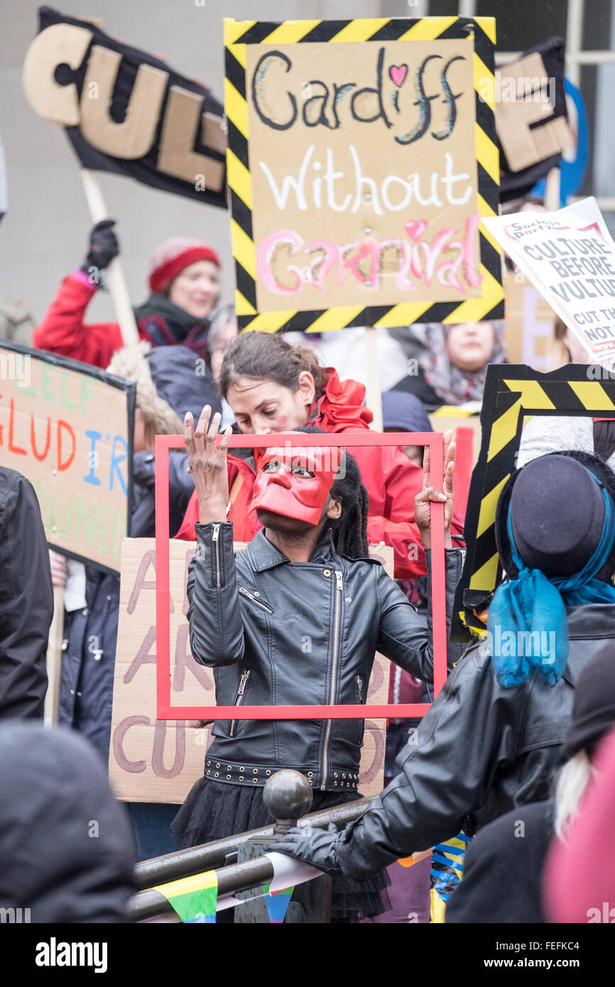 National Museum Cardiff, Cardiff, February 6, 2016: Hundreds gather in ...