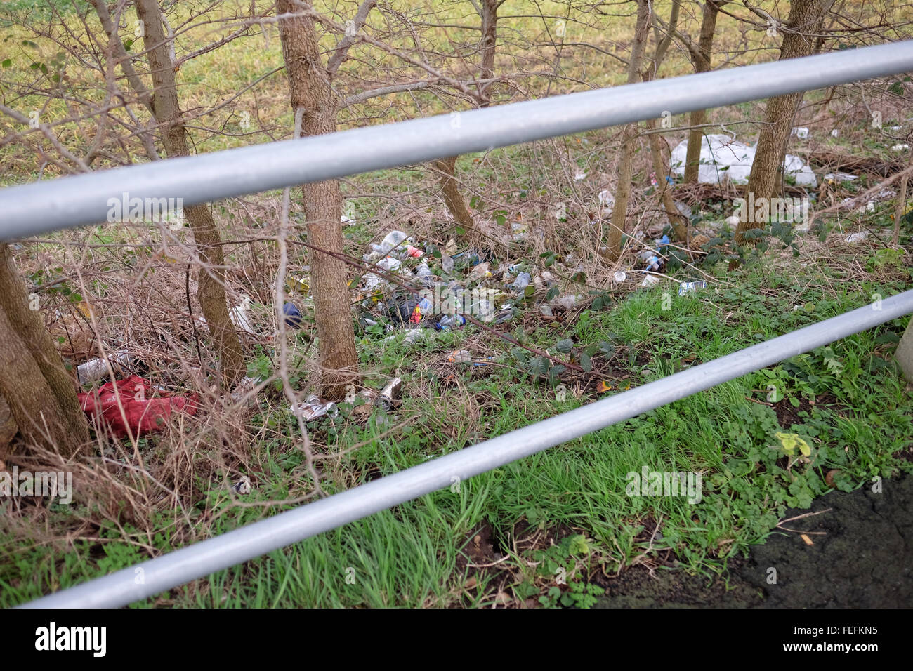Rubbish dumped in a field next to the layby on the a6 loughborough road ...