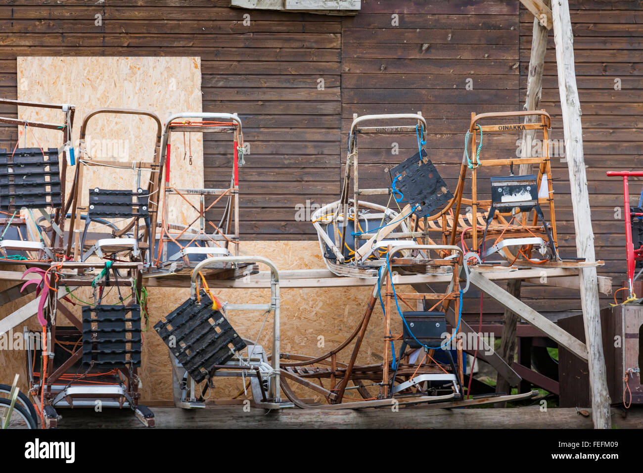 Arctic sled dogs in their kennel, North pole, Svalbard Stock Photo - Alamy