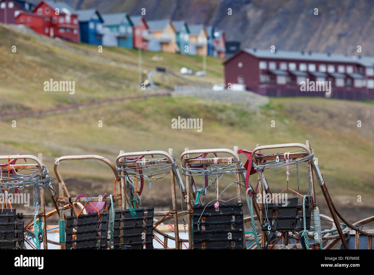 Beautiful scenic view of Longyearbyen (Svalbard island), Norway Stock ...