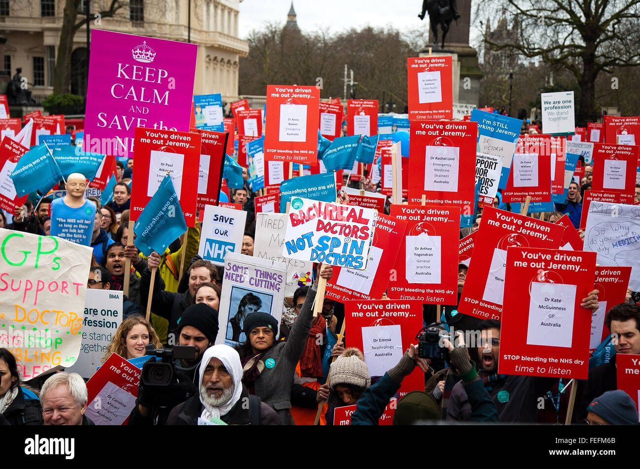 London, UK. 6th February 2016. Thousands of NHS Junior Doctors ...