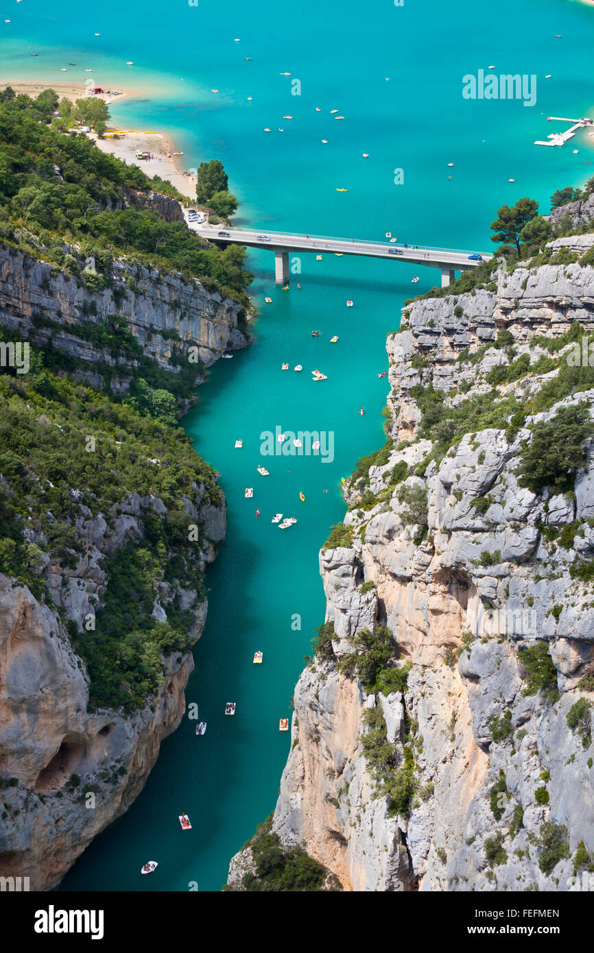 The Verdon gorge, Provence, France. top view Stock Photo - Alamy