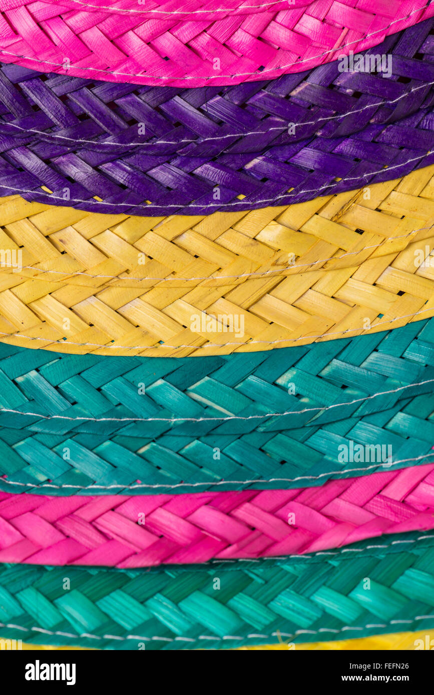 Abstract colorful background of woven straw Stock Photo - Alamy