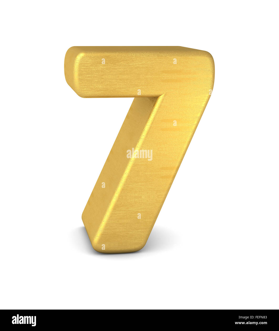 3d number 7 gold Stock Photo - Alamy