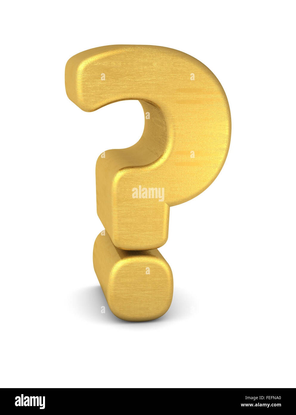 symbol question mark gold vertikal Stock Photo - Alamy