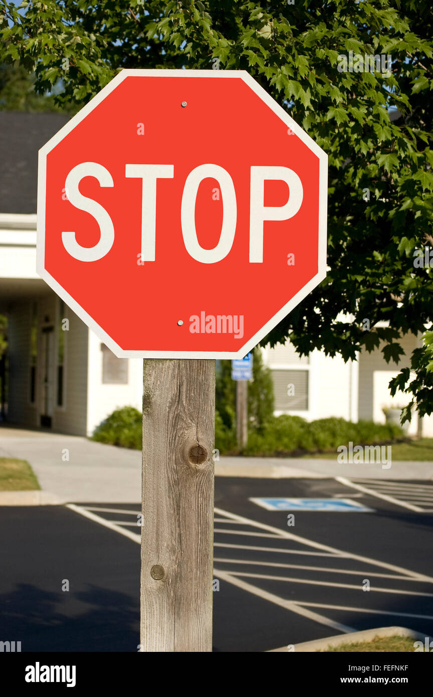 Morning Stop Sign Stock Photo - Alamy