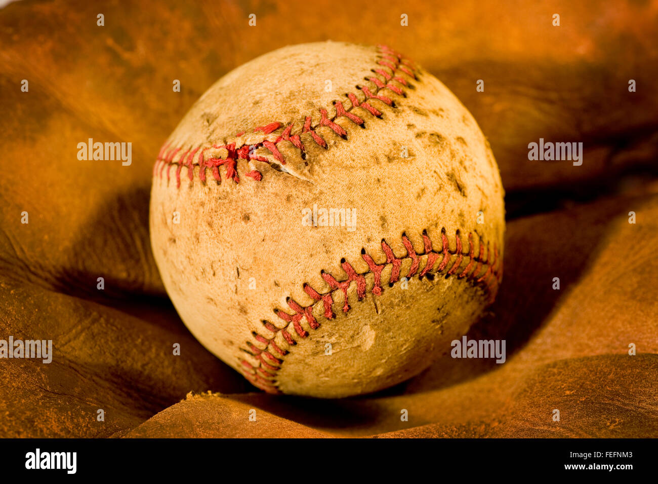 Old Antique Baseball Stock Photo - Alamy