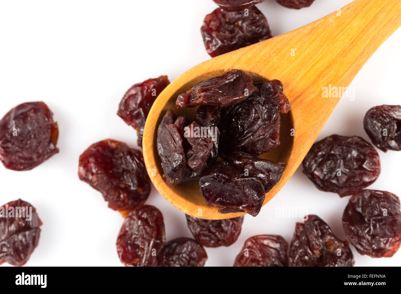 pieces of dried cherry isolated on white background Stock Photo - Alamy