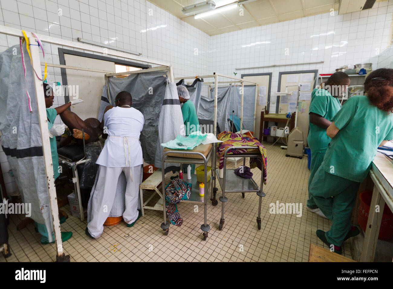 care in the delivery room, maternity ,MSF hospital, Rutshuru, North ...