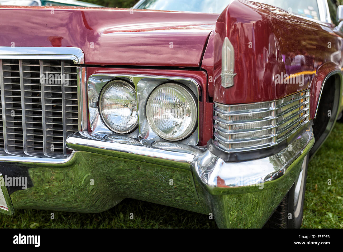American vintage car, close-up of front detail Stock Photo - Alamy