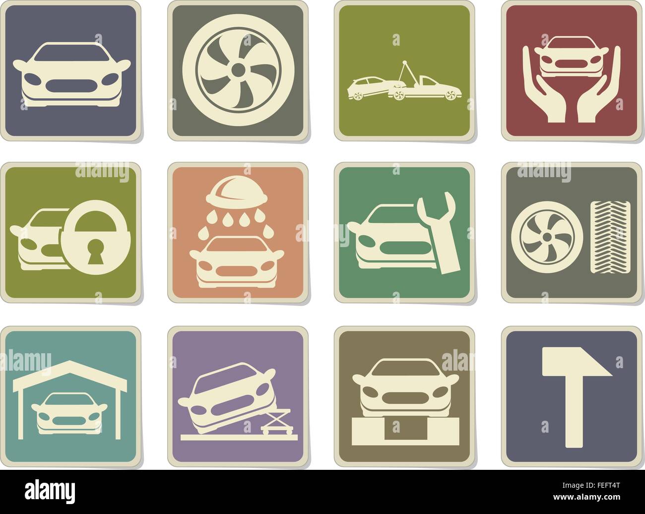 car service icons Stock Vector Image & Art - Alamy