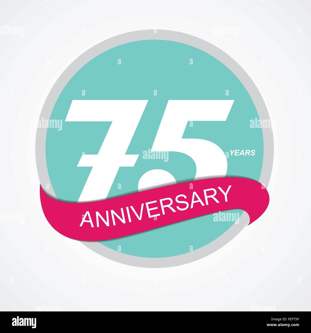 Template Logo 75 Anniversary Vector Illustration Stock Vector Image ...