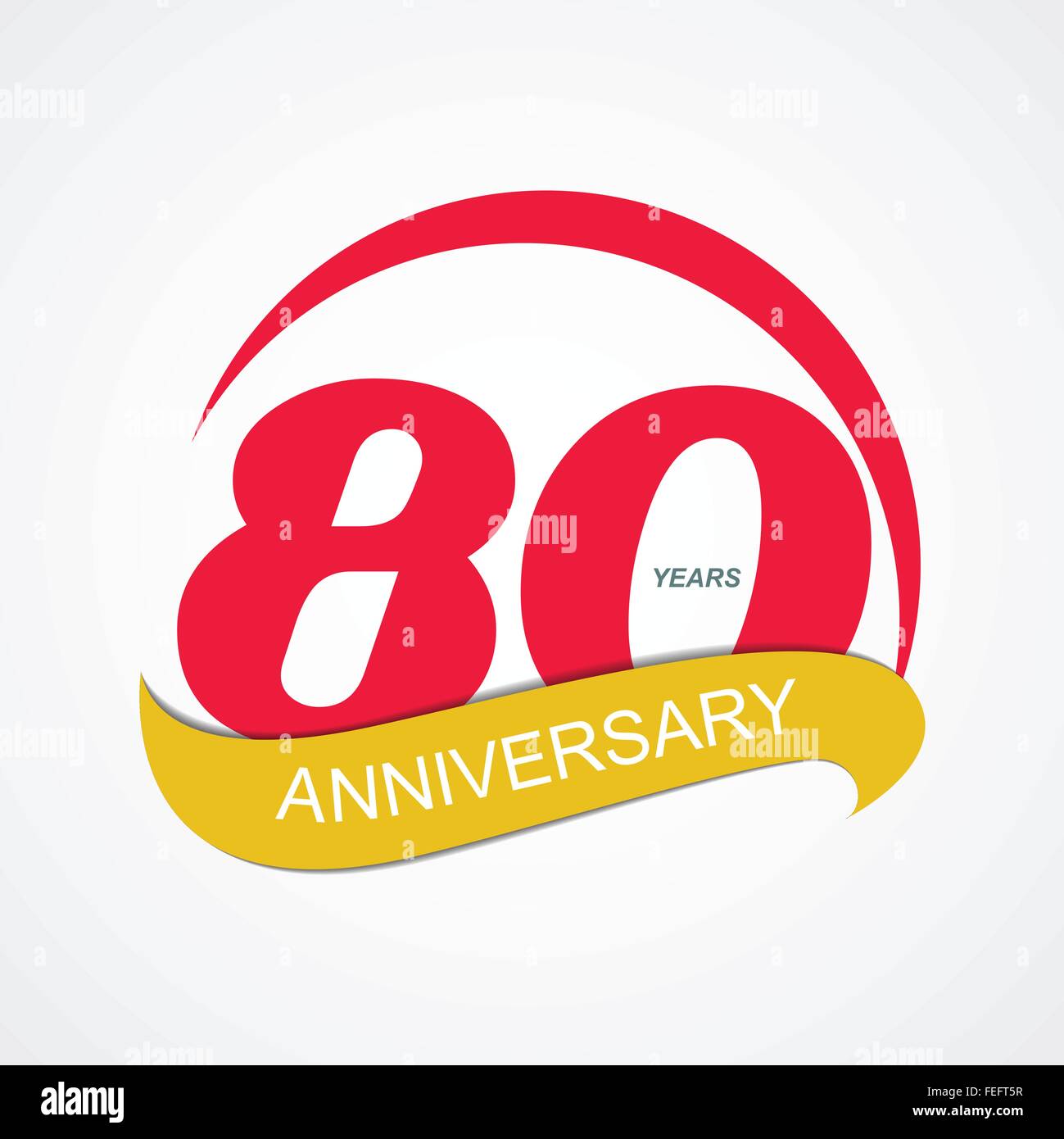Template Logo 80 Anniversary Vector Illustration Stock Vector Image ...