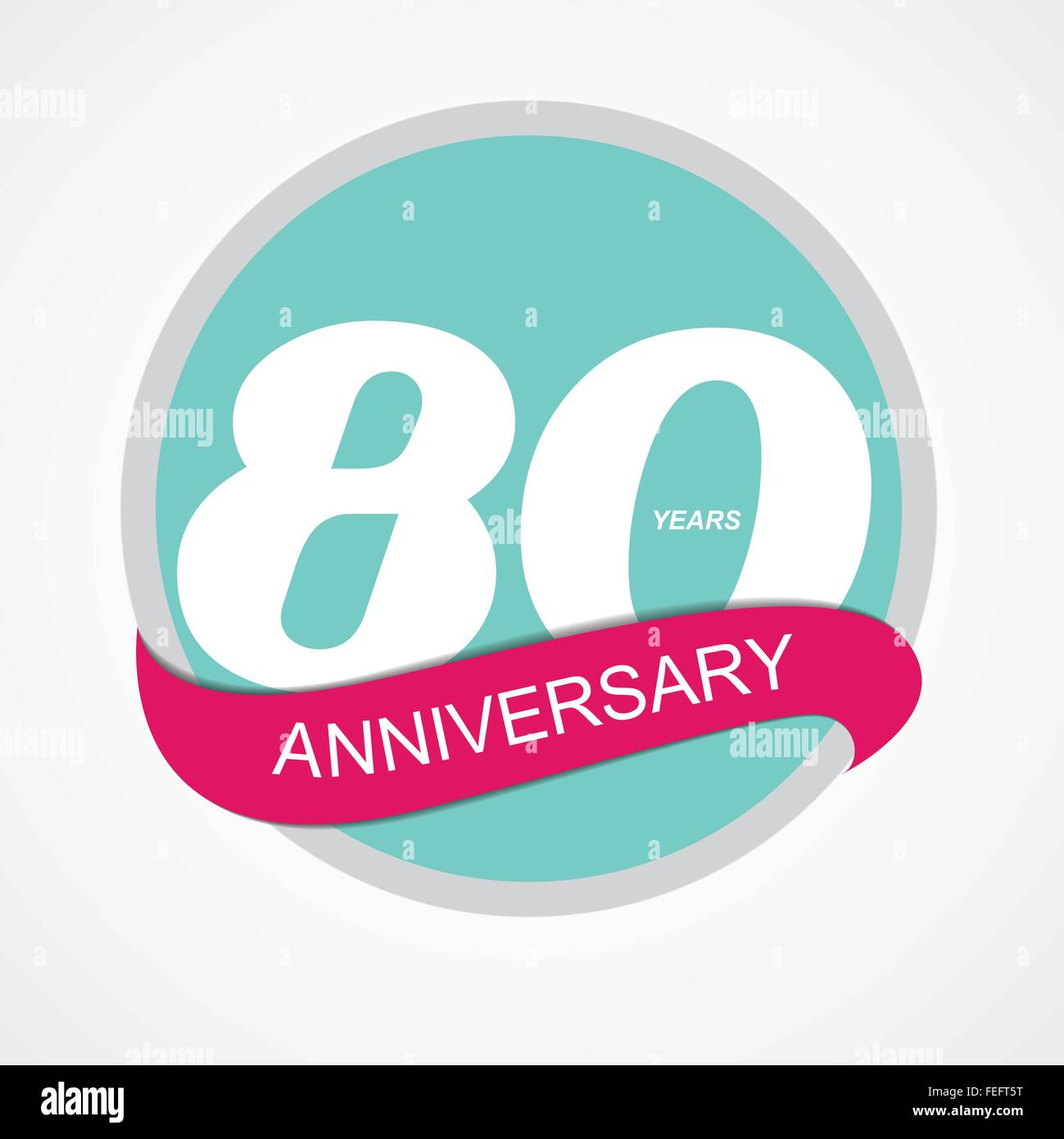 Template Logo 80 Anniversary Vector Illustration Stock Vector Image ...