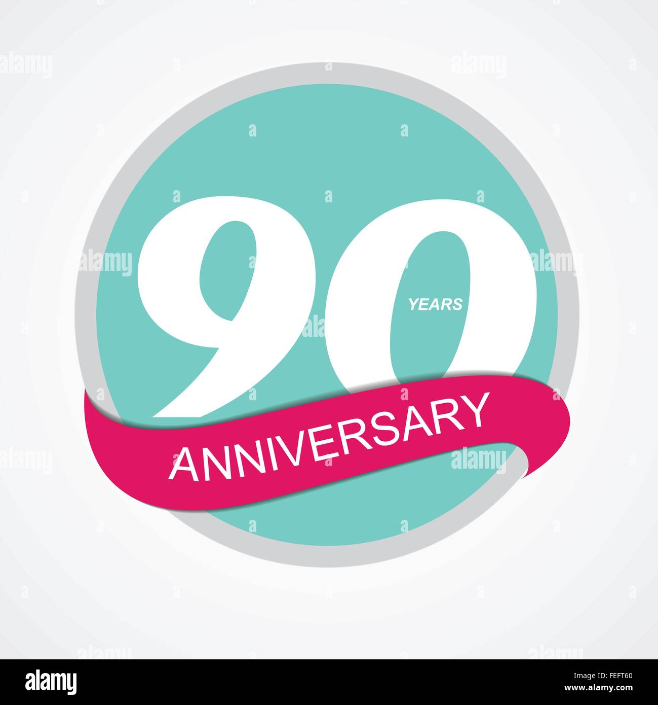 Template Logo 90 Anniversary Vector Illustration Stock Vector Image ...