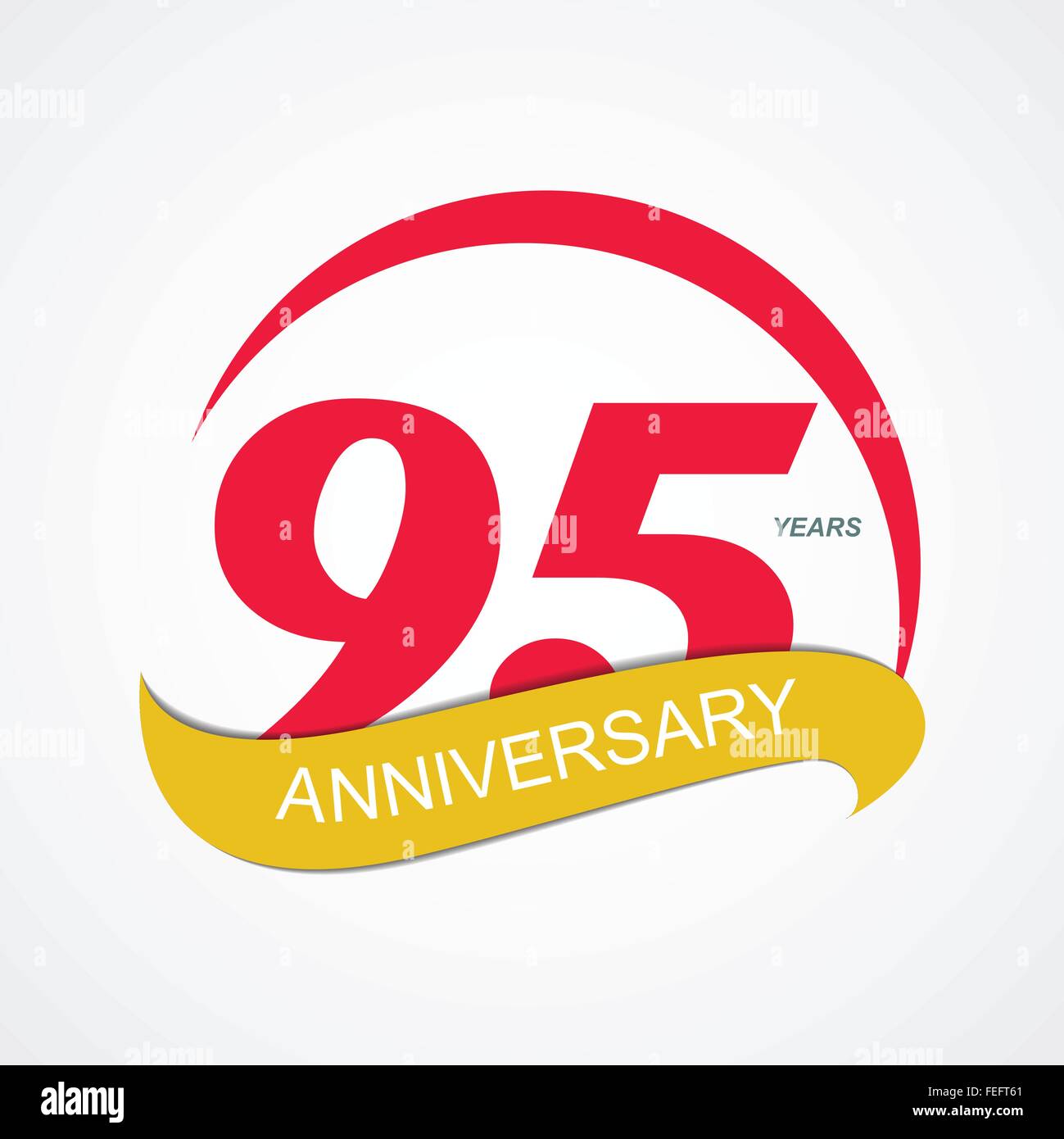 Template Logo 95 Anniversary Vector Illustration Stock Vector Image ...