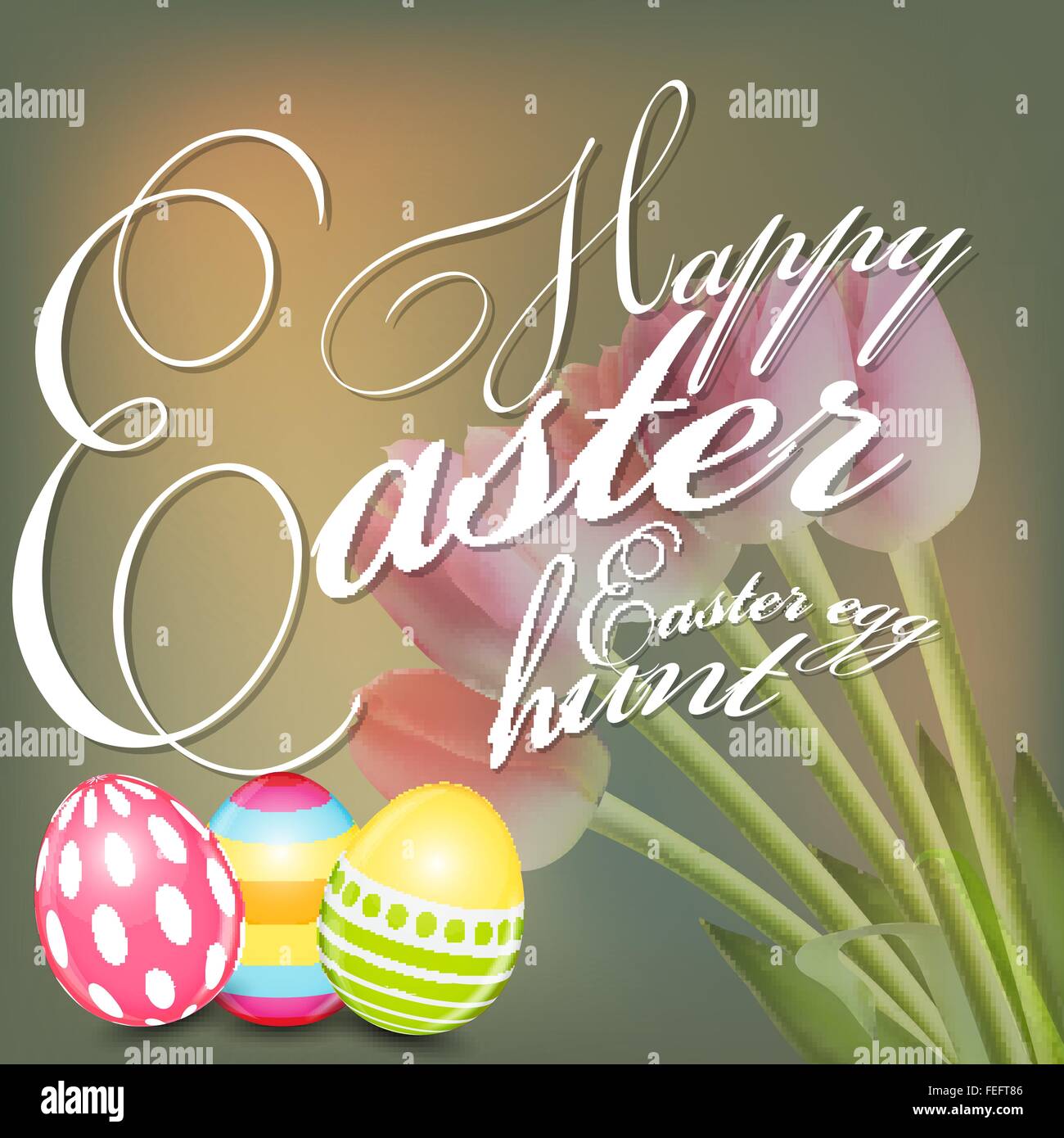 Happy Easter Spring Background Illustration Stock Vector Image & Art ...