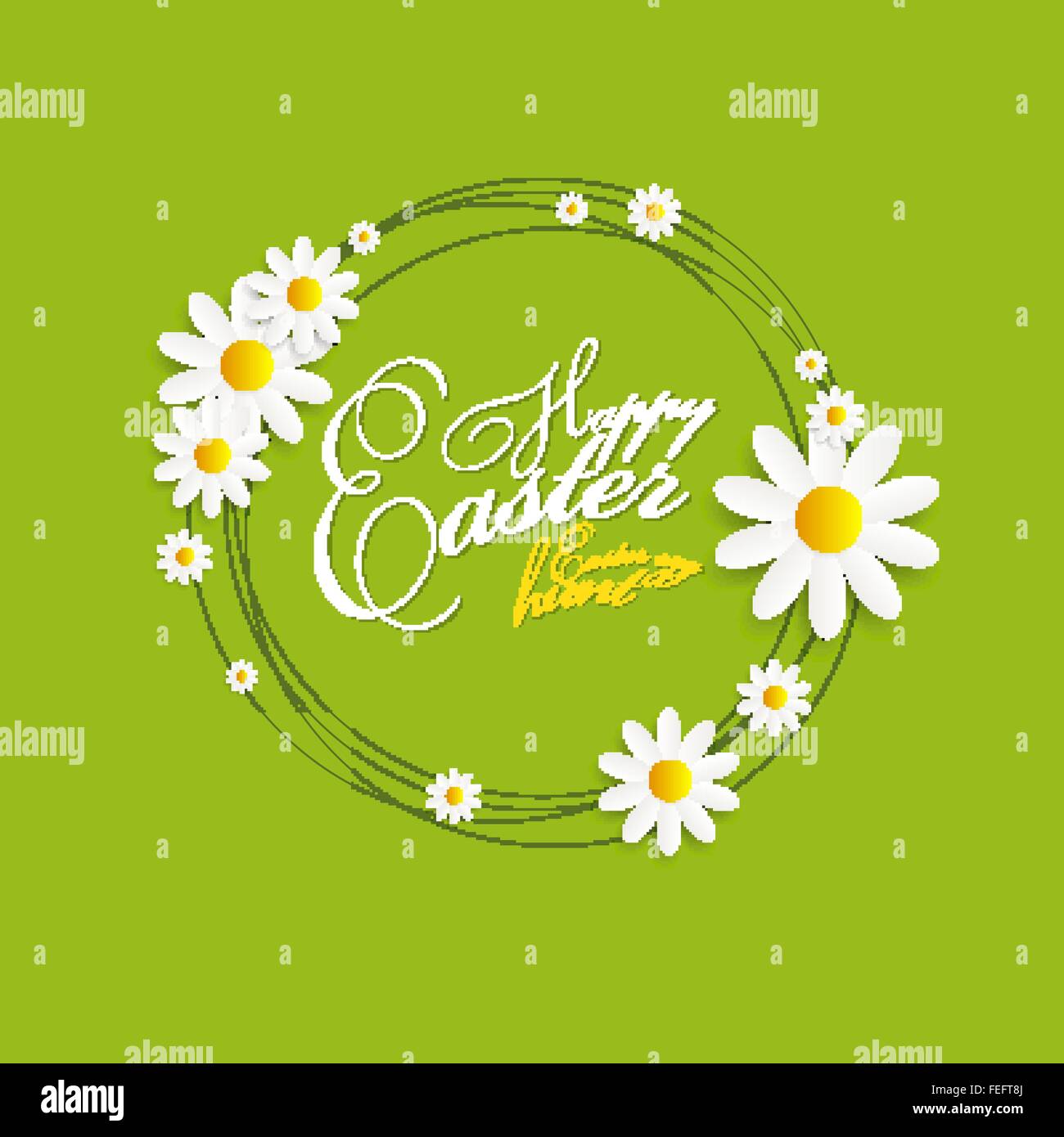 Happy Easter Spring Background Illustration Stock Vector Image & Art ...