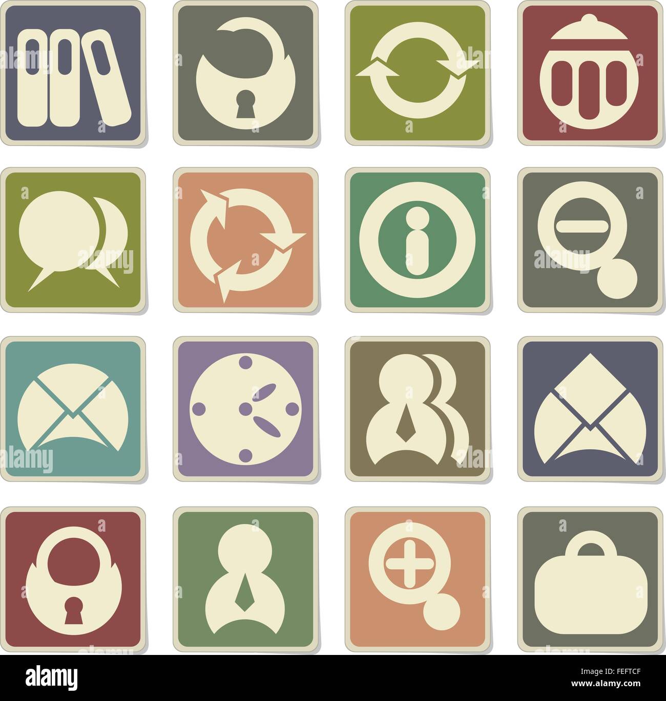 Office icons set Stock Vector Image & Art - Alamy