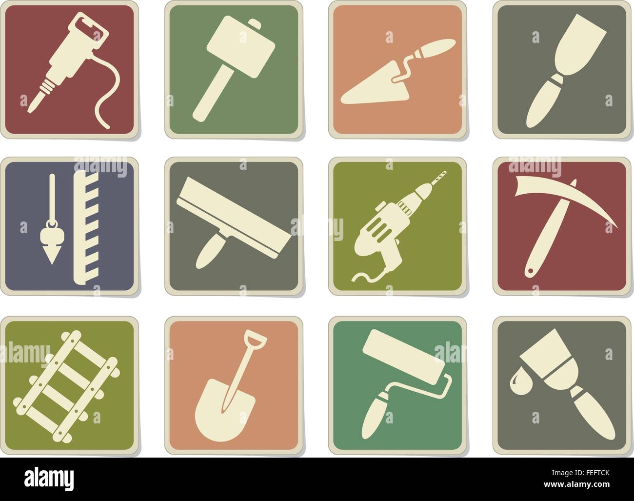 Building equipment icons set Stock Vector Image & Art - Alamy