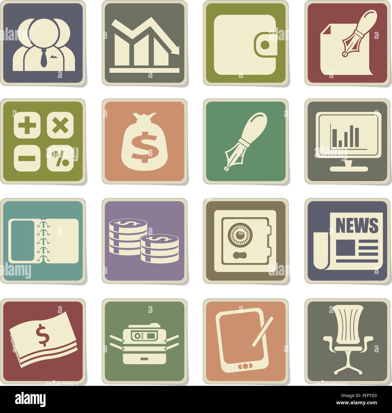 Business simple icons Stock Vector Image & Art - Alamy