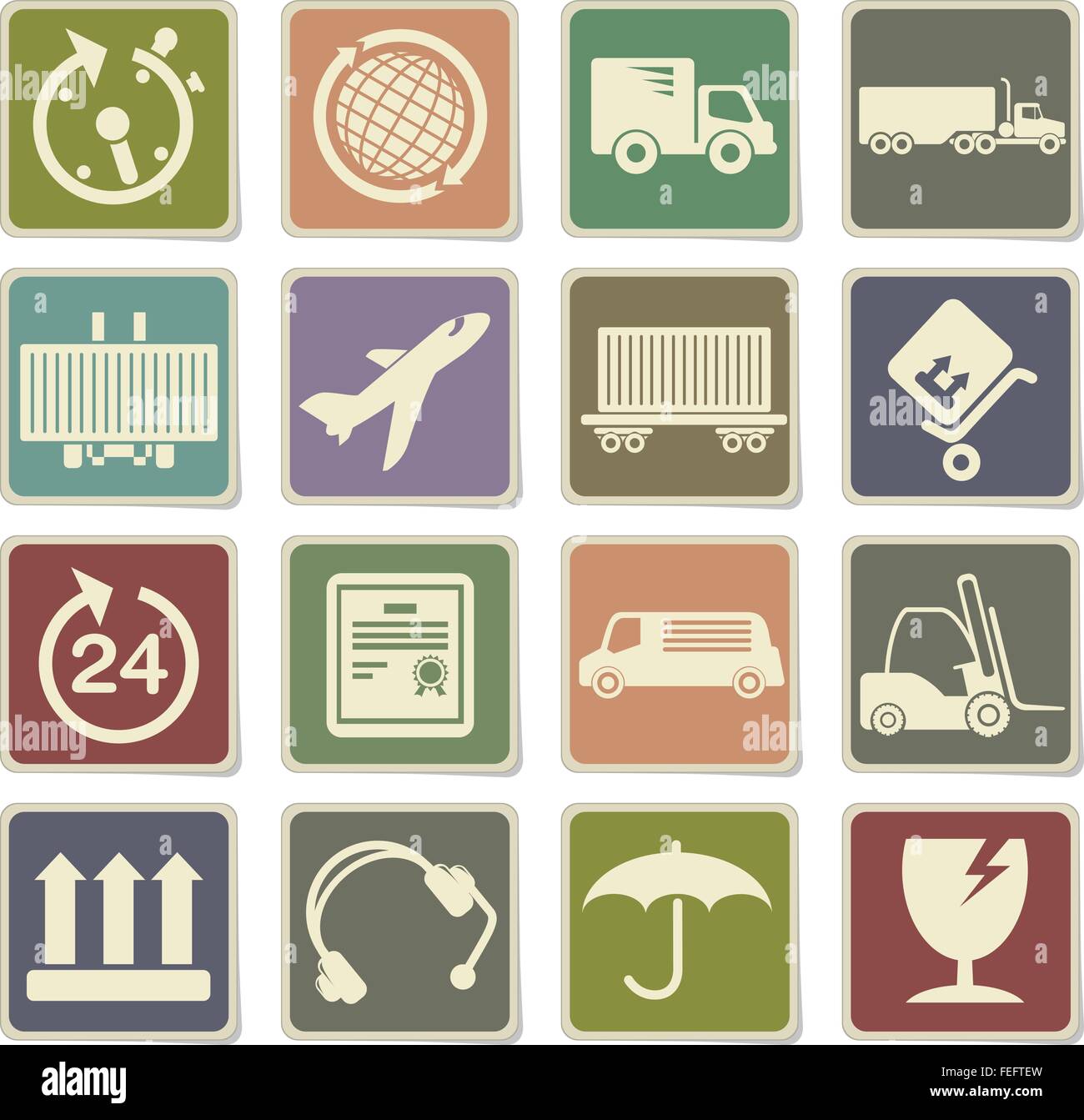 Cargo shipping icons set Stock Vector Image & Art - Alamy