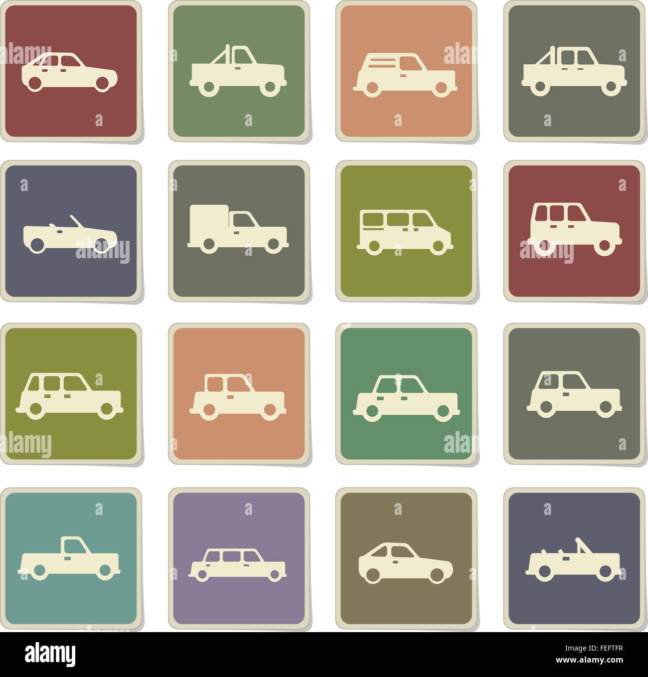 Cars simply icons Stock Vector Image & Art - Alamy