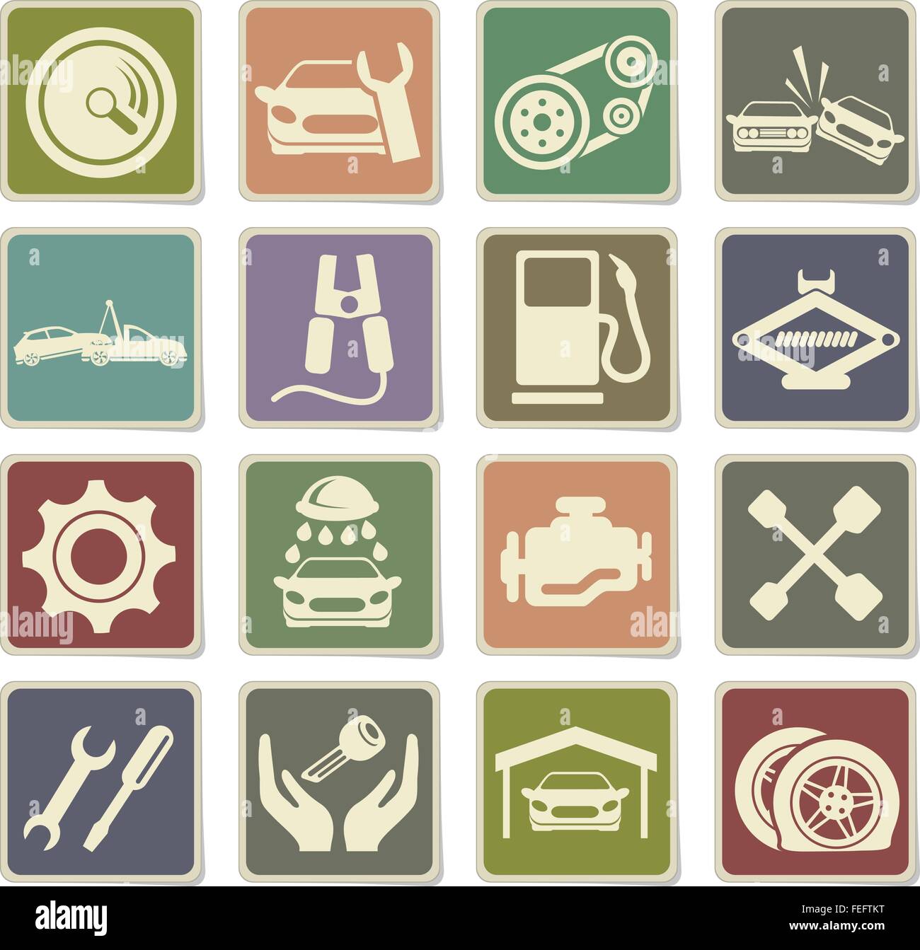 Auto Service Icons Stock Vector Image & Art - Alamy