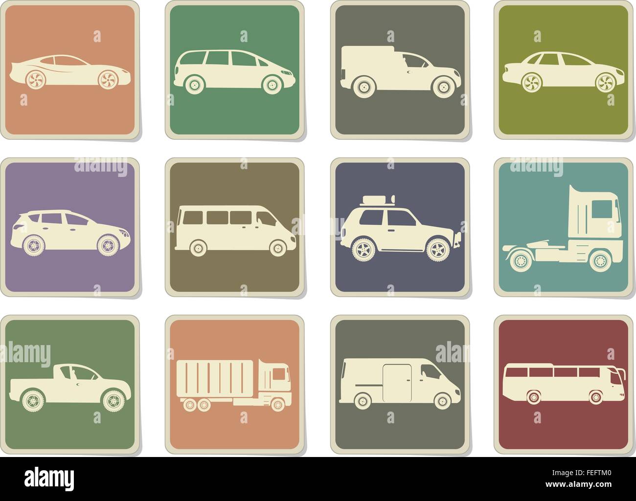 Vehicles Icon Set Stock Vector Image & Art - Alamy