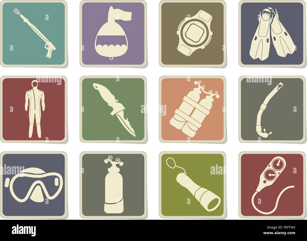 Diving icon set Stock Vector Image & Art - Alamy