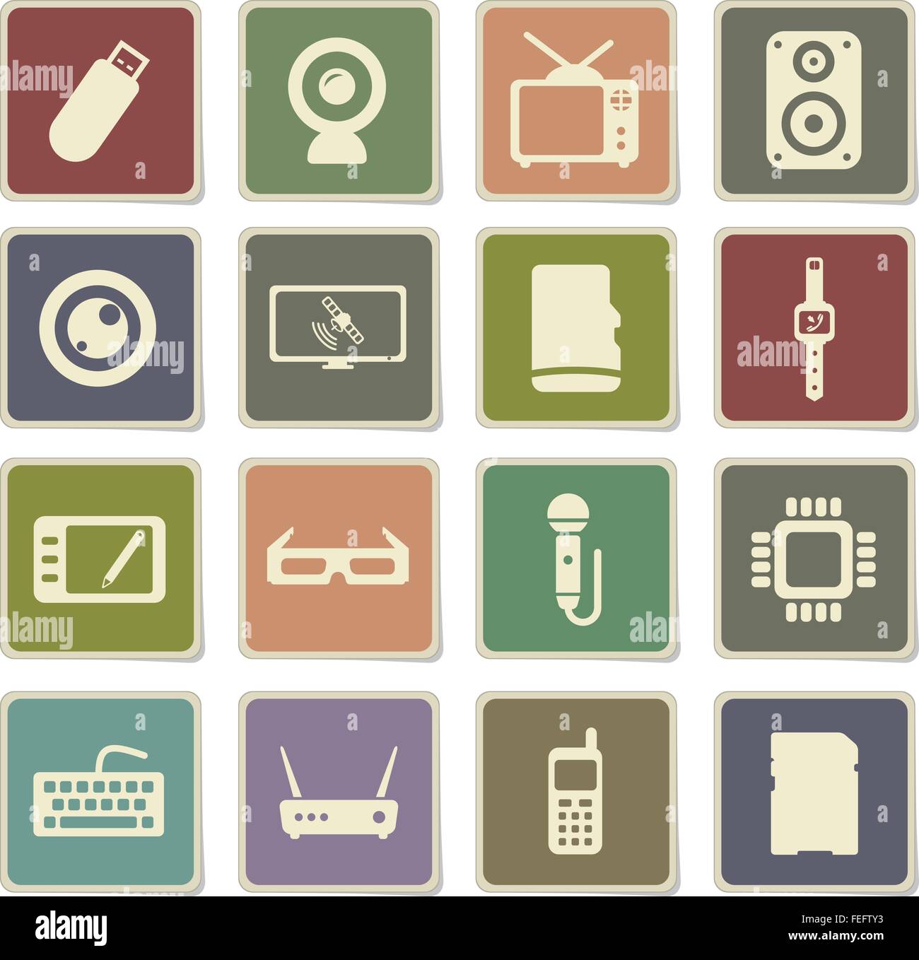 Gadgets simply icons Stock Vector Image & Art - Alamy