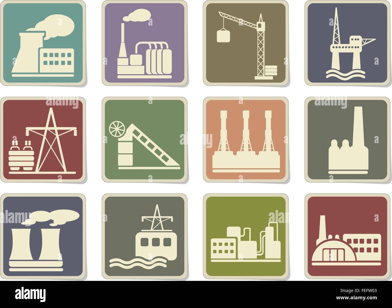 Factory and Industry Symbols Stock Vector Image & Art - Alamy