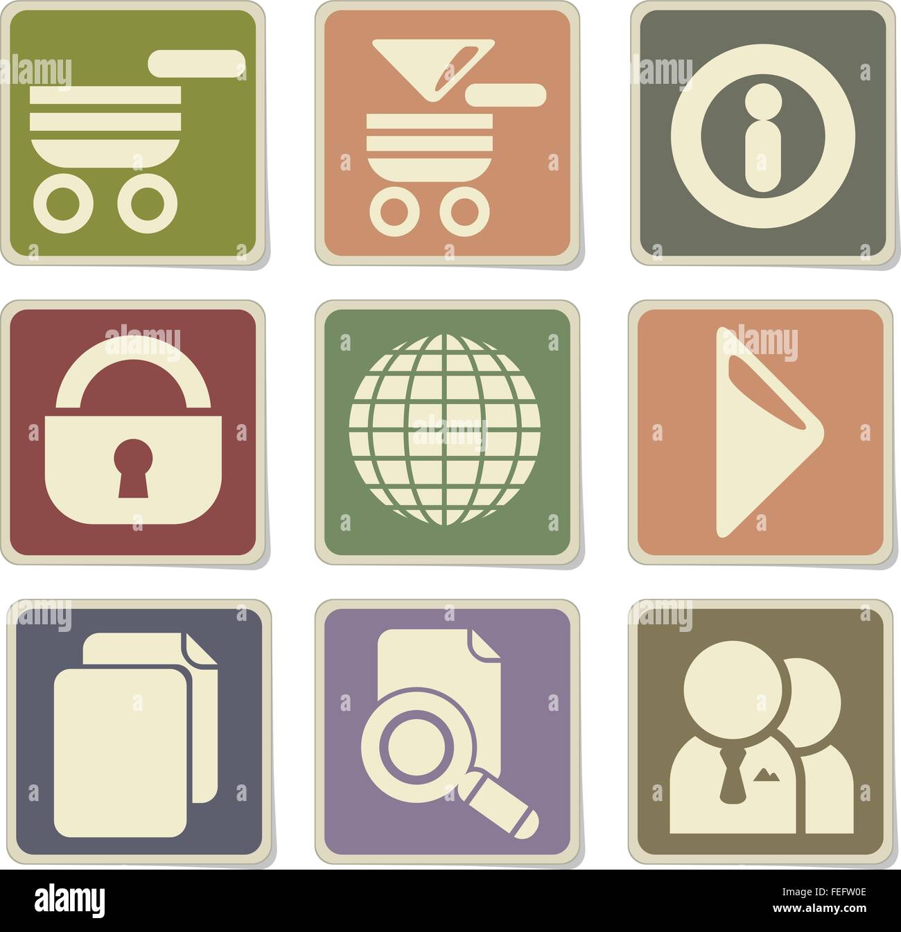 Web site vector icons Stock Vector Image & Art - Alamy