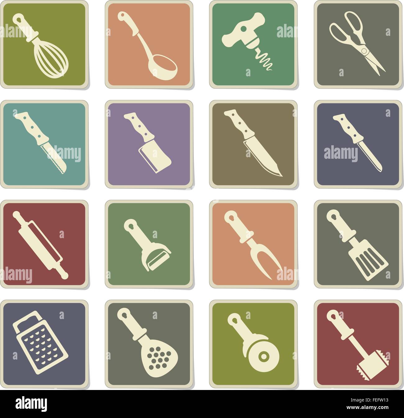kitchen tools icons set Stock Vector Image & Art - Alamy